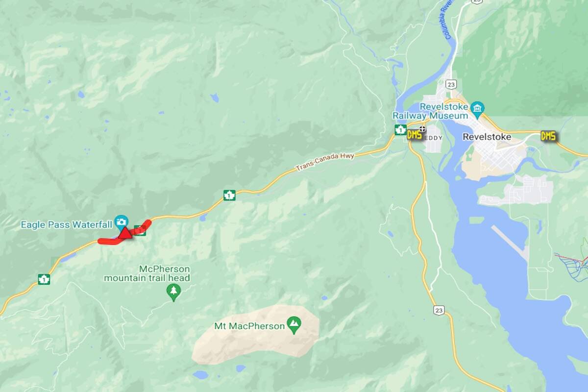 Trans-Canada Highway 1 west of Revelstoke reduced to one lane after ...